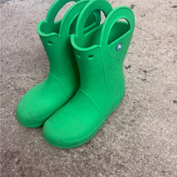 CROCS | Shoes | Crocs Kids Green Rain Boots | Poshmark